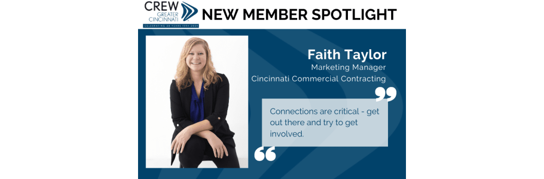 New Member Spotlight Faith Taylor CREW Greater Cincinnati
