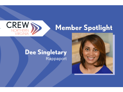 Congratulations to Dee Singletary CREW Northern Virginia